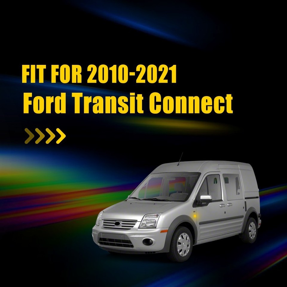 Clear/Smoked Fender Side Marker Repeater Lights Fit 10-21 Ford Transit ...