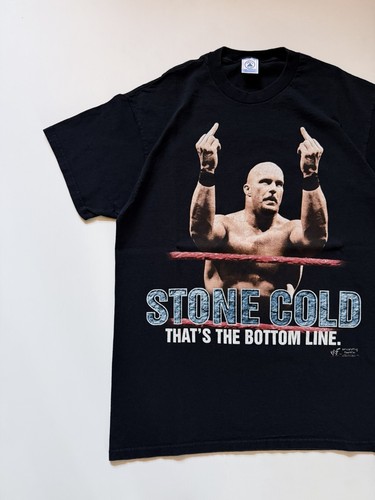 Vintage 90s Stone Cold Steve Austin Middle Fingers Shirt Size L | eBay