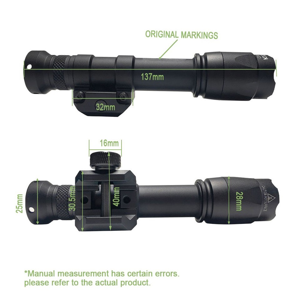 Tactical Metal CQBL Green Laser IR Aiming Pressure Switch +M600C LED ...