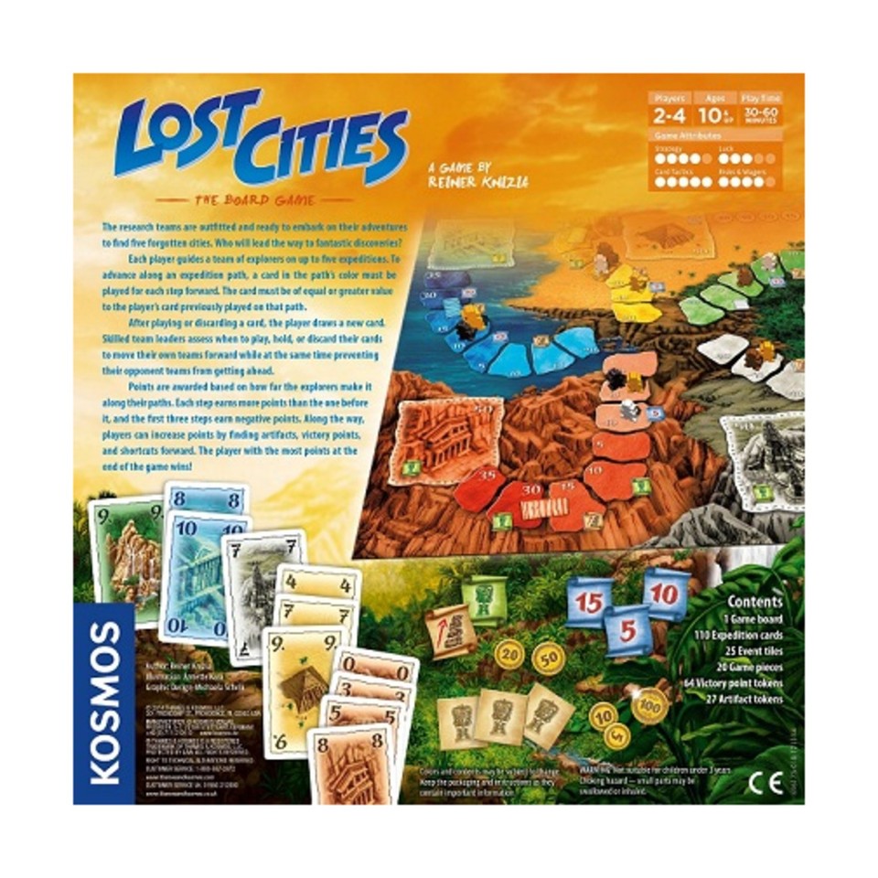 Thames & Kosmos Boardgame Lost Cities Board Game (2015 Ed) Box SW (New) 814743011618| eBay