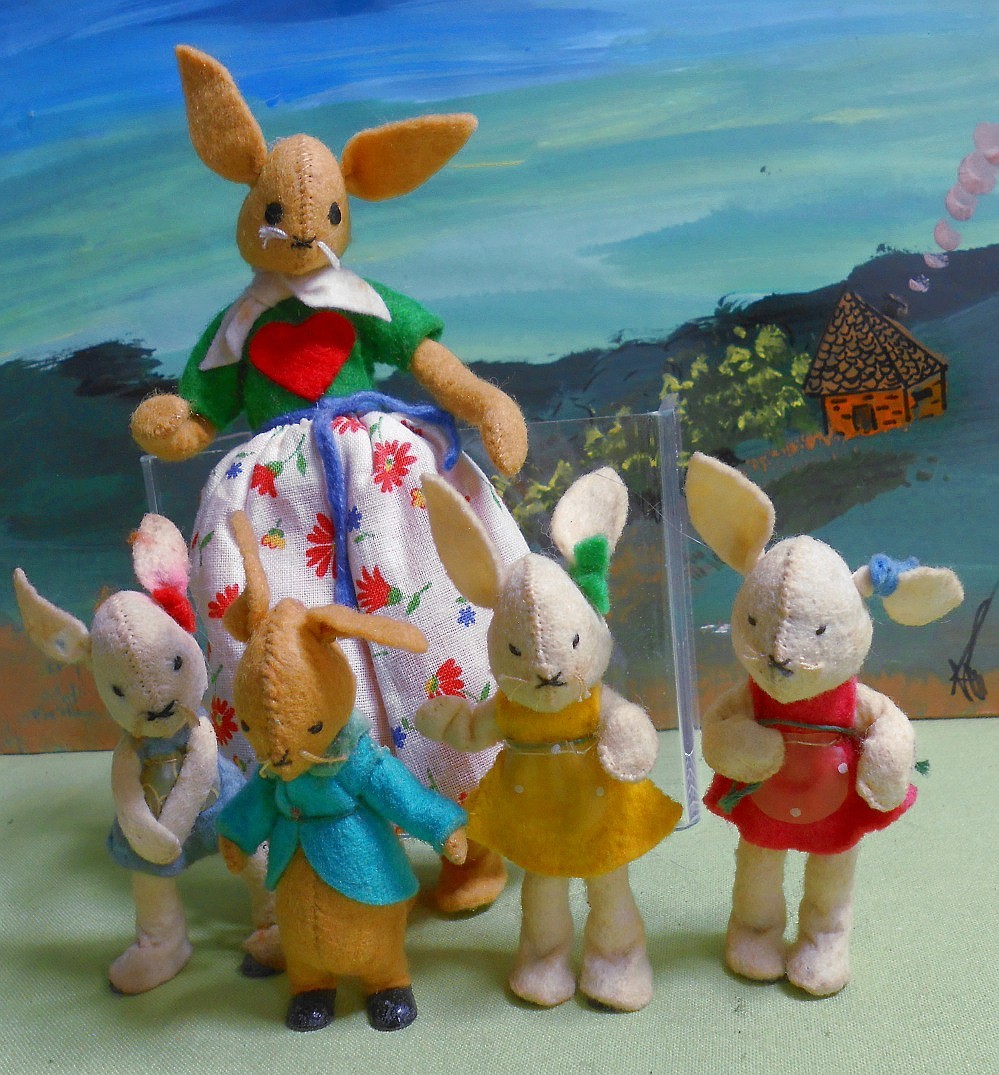 Vintage Germany Baps Peter Rabbit Set - Flopsy, Mopsy, Cottontail ...