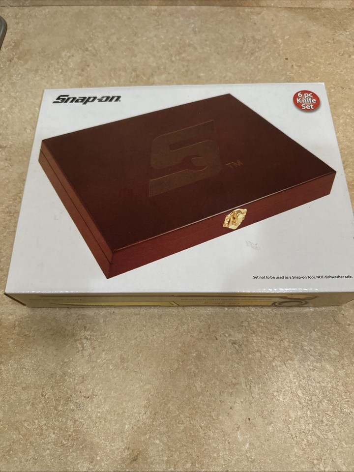 Snap-On Box Wrench 6 Piece Steak Knife Set in Collectors Box Gold-Color ...