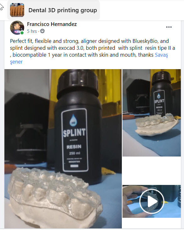 DLP SLA LCD 3d printer SPLINT resin for manufacturing splints | eBay