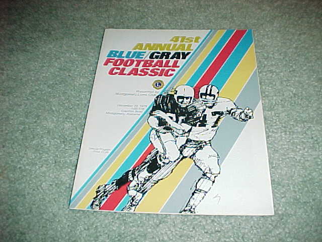 1978 Blue Gray Football Program Montgomery | eBay
