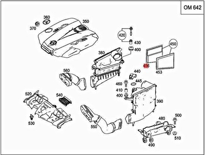Genuine MERCEDES X222 V251 A207 C207 C218 C292 Air filter insert ...