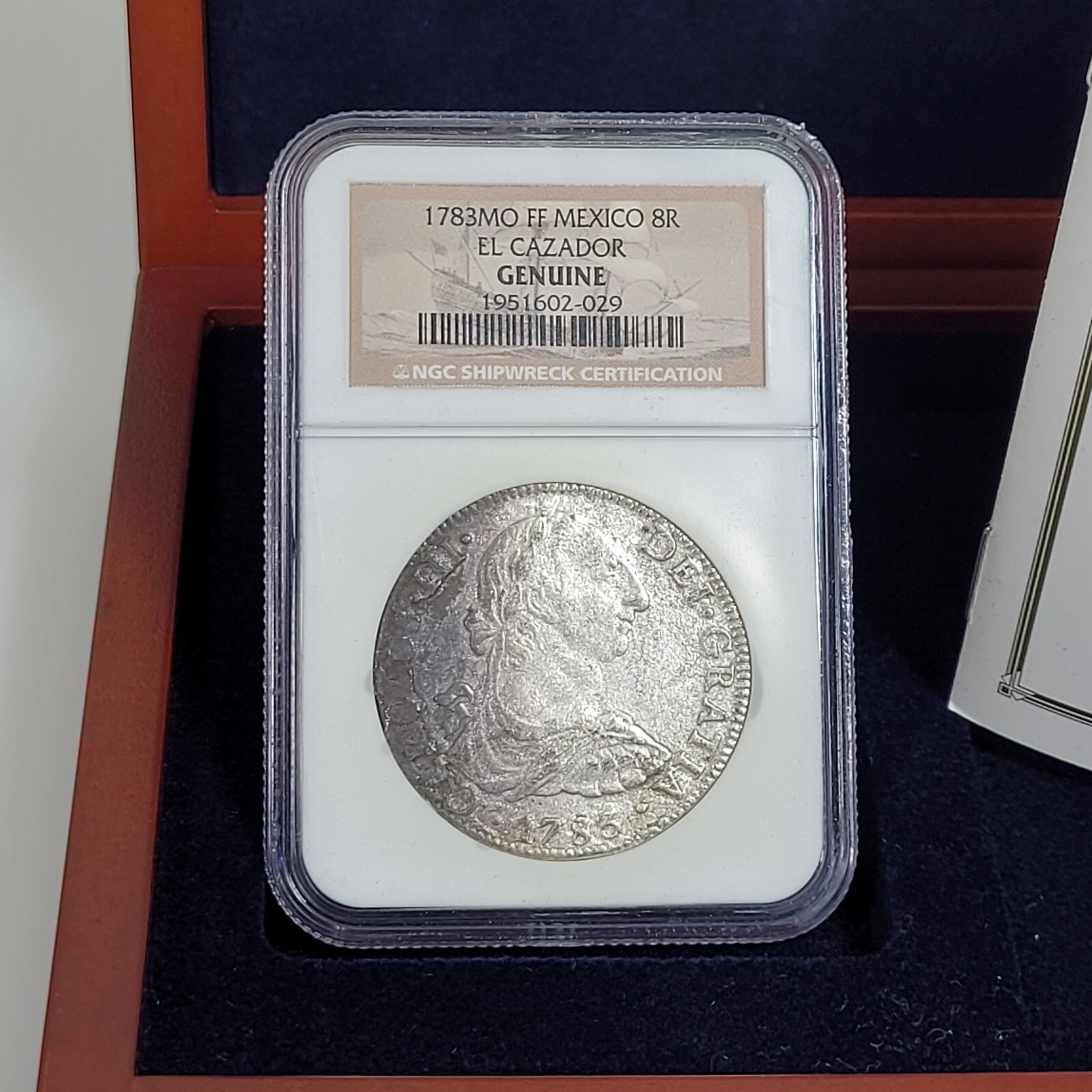 1783MO 18th Century Shipwreck Silver Coin (1784 El Cazador) 8 Reales ...