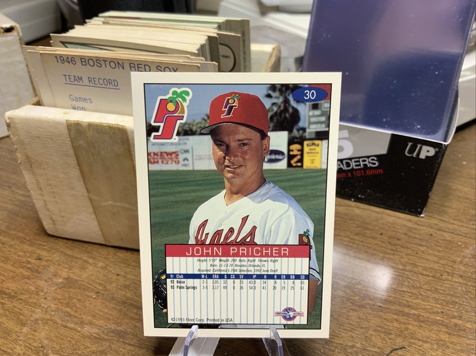 1993 Fleer Excel John Pricher #30 Palm Springs Angels Baseball Card | eBay