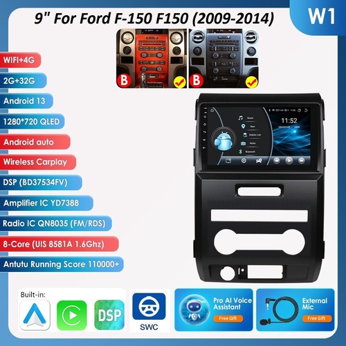 Android 13 Apple Carplay Car Stereo Radio DSP 32GB For Ford F150 F-150 ...