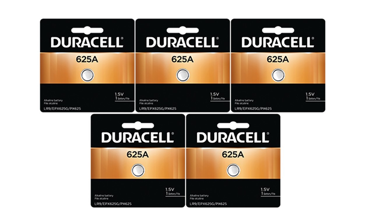 5 x 625A Duracell 1.5V Alkaline Batteries (LR9, EPX625, PX625, PX625AB ...