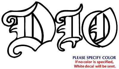 Dio Metal Music Rock Band Funny TV JDM Vinyl Sticker Decal Car Window ...