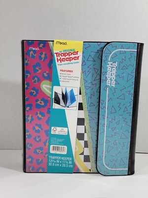 New Mead Original Trapper Keeper New 80's 90's Color Block Retro Style ...