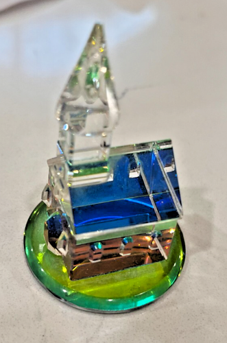 RARE Vintage 1992 The Crystal World Mini Crystal Glass Church | eBay