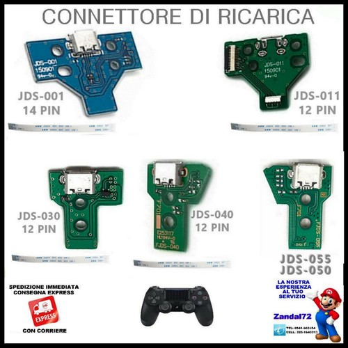 CONNETTORE DUALSHOCK PS4 JDS-001 JDS-011 JDS-030 F001-V1 JDS-040 JDS ...