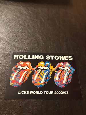NEW 6 X 4 MUSIC UNPOSTED POSTCARD - ROLLING STONES - LICKS WORLD TOUR ...