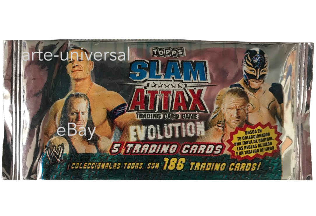 20 PACKS (100 Trading Cards) - SLAM ATTAX EVOLUTION WWE TCG TOPPS | eBay