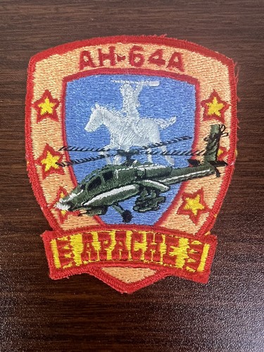 AH-64A APACHE PATCH US ARMY VETERAN ATTACK HELICOPTER WING PILOT CREW ...
