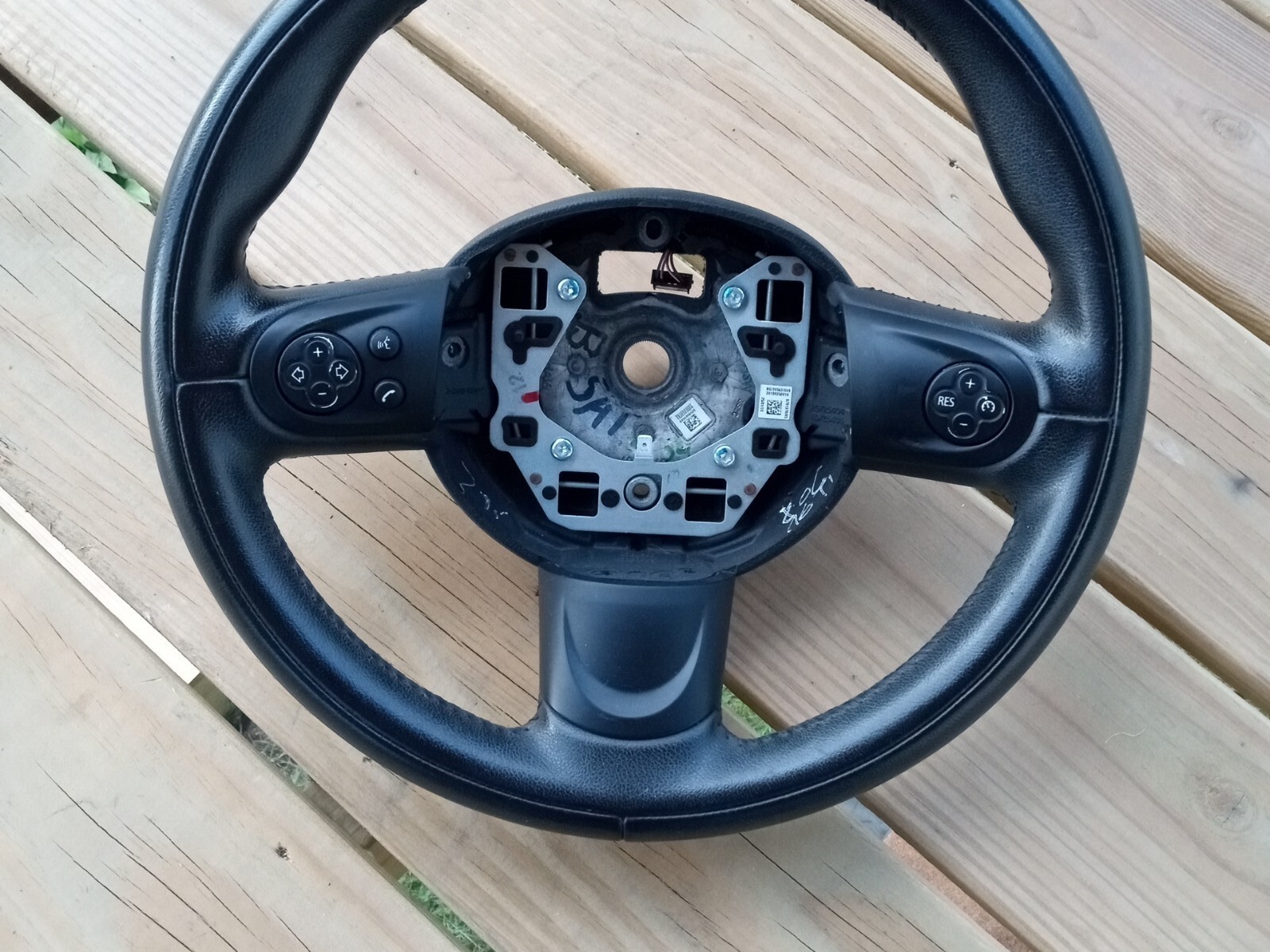 2007-14 MINI COOPER R55 R56 R57 STEERING WHEEL BLACK LEATHER Original ...