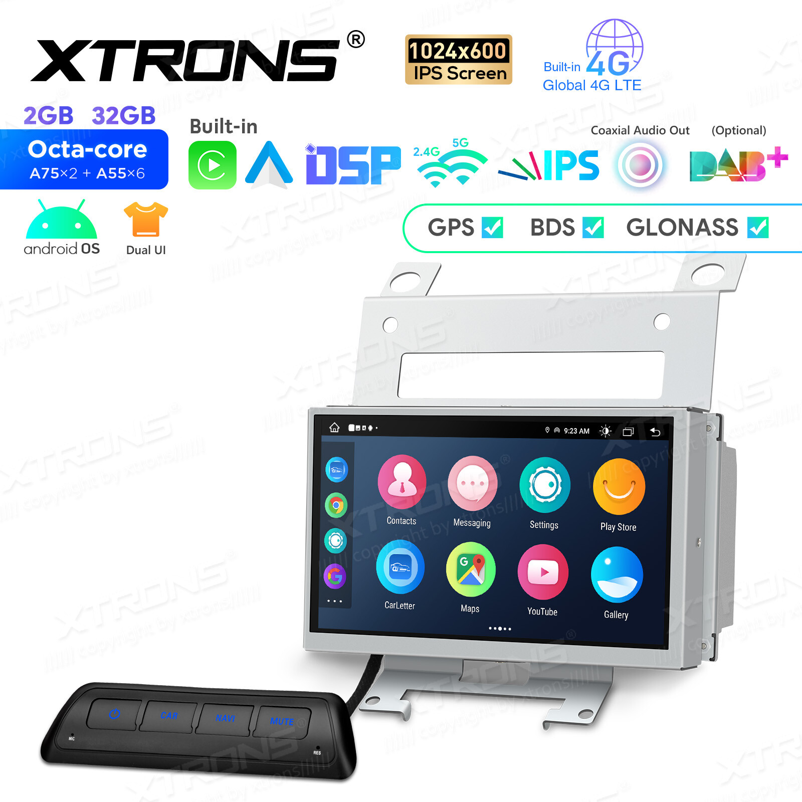 7" Android 14 8-Core Car Stereo GPS 4G DAB For Land Rover Freelander 2 ...