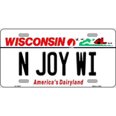 N Joy WI Wisconsin Metal Novelty License Plate Tag LP-10610 | eBay