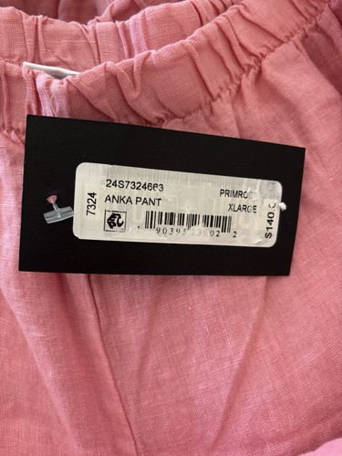 Bryn Walker Anka Light Linen Straight Leg Pull-On Pants Primrose Relaxed XL NWT | eBay