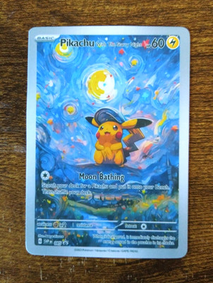 Pikachu (Starry Night) - Van Gogh Pokemon Custom ACG Art Card LP | eBay