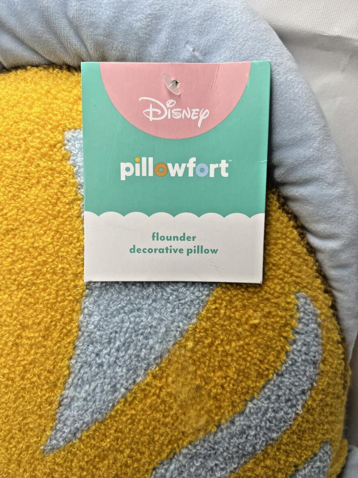 Disney Princess Pillowfort Flounder Decorative Plush Pillow Little ...