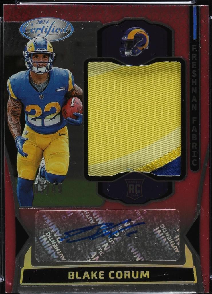 2024 Panini Certified - Freshman Fabric Mirror Signatures Blake Corum # ...