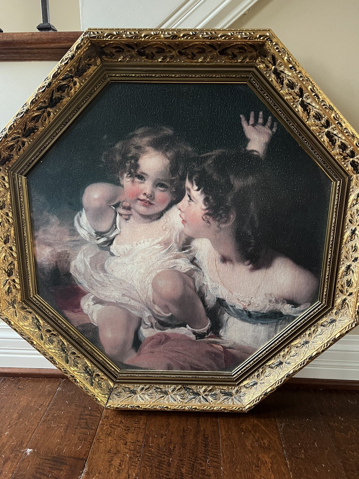 Large Vintage Gold Framed Art Thomas Lawrence “The Calmady Children” | eBay