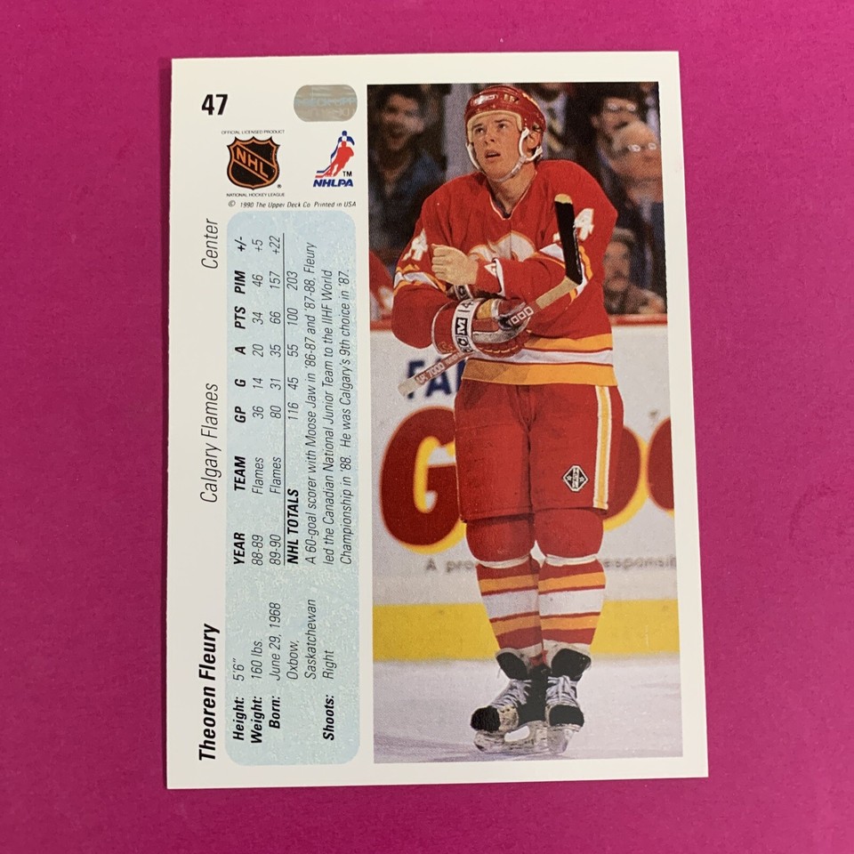 🐶 1990-91 Upper Deck Theoren Fleury . Calgary Flames #47 | eBay