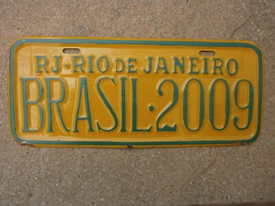 BRAZIL RIO DE JANEIRO SOUVENIR # BRAZIL 2009 LATER TYPE RARE LICENSE ...
