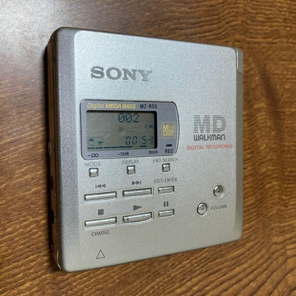 Sony Walkman MZ-R55 Minidisc MD Player Digital Recorder Silver w ...