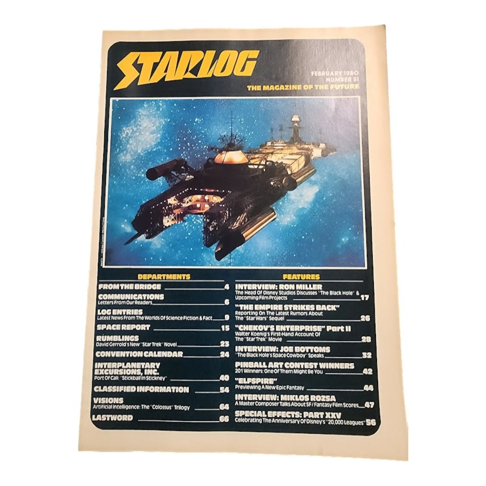 STARLOG Magazine #31 February 1980 The Black Hole Star Wars Empire ...