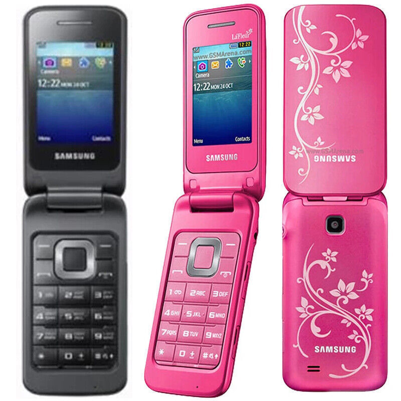 Samsung C3520 Flip Mobile Phones GSM Unlocked 1.3 MP Camera 2.4"Screen ...