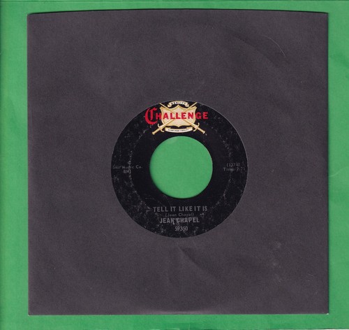 Jean Chapel rare US mod/dancer 45rpm single- Tell It Like It Is / I'm ...
