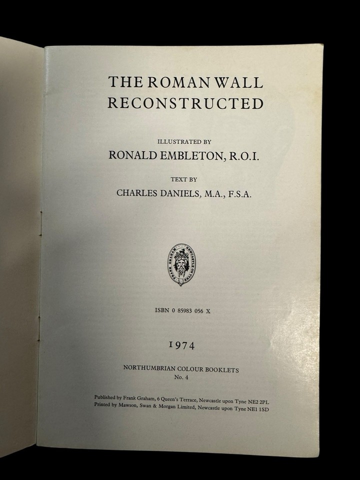 2 x Ronald Embleton Roman 1970’s PB Books Hadrians Wall & Housestead ...