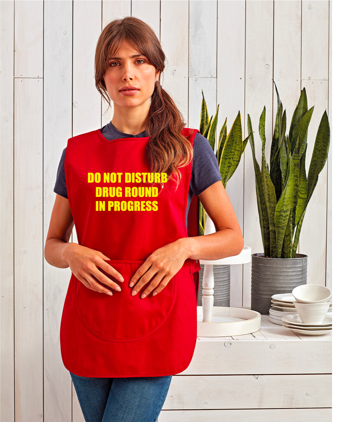 DO NOT DISTURB DRUG ROUND TABARD NURSE HOSPITAL PRINTED FRONT & REAR ...