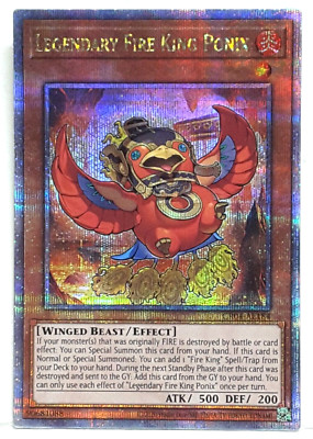 Yugioh Asian-English Legendary Fire King Ponix CR04-AE184 25TH FOIL ...