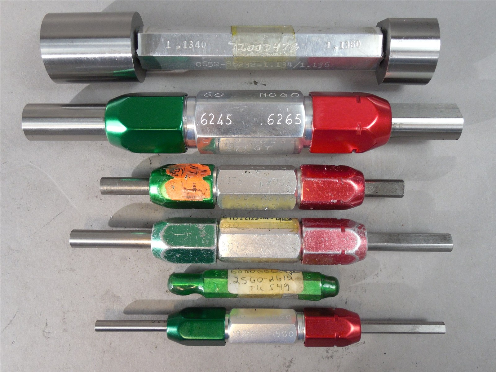 Mixed Lot of 6 Plug Gage Pins and Handles / Go - No Go Gage | eBay