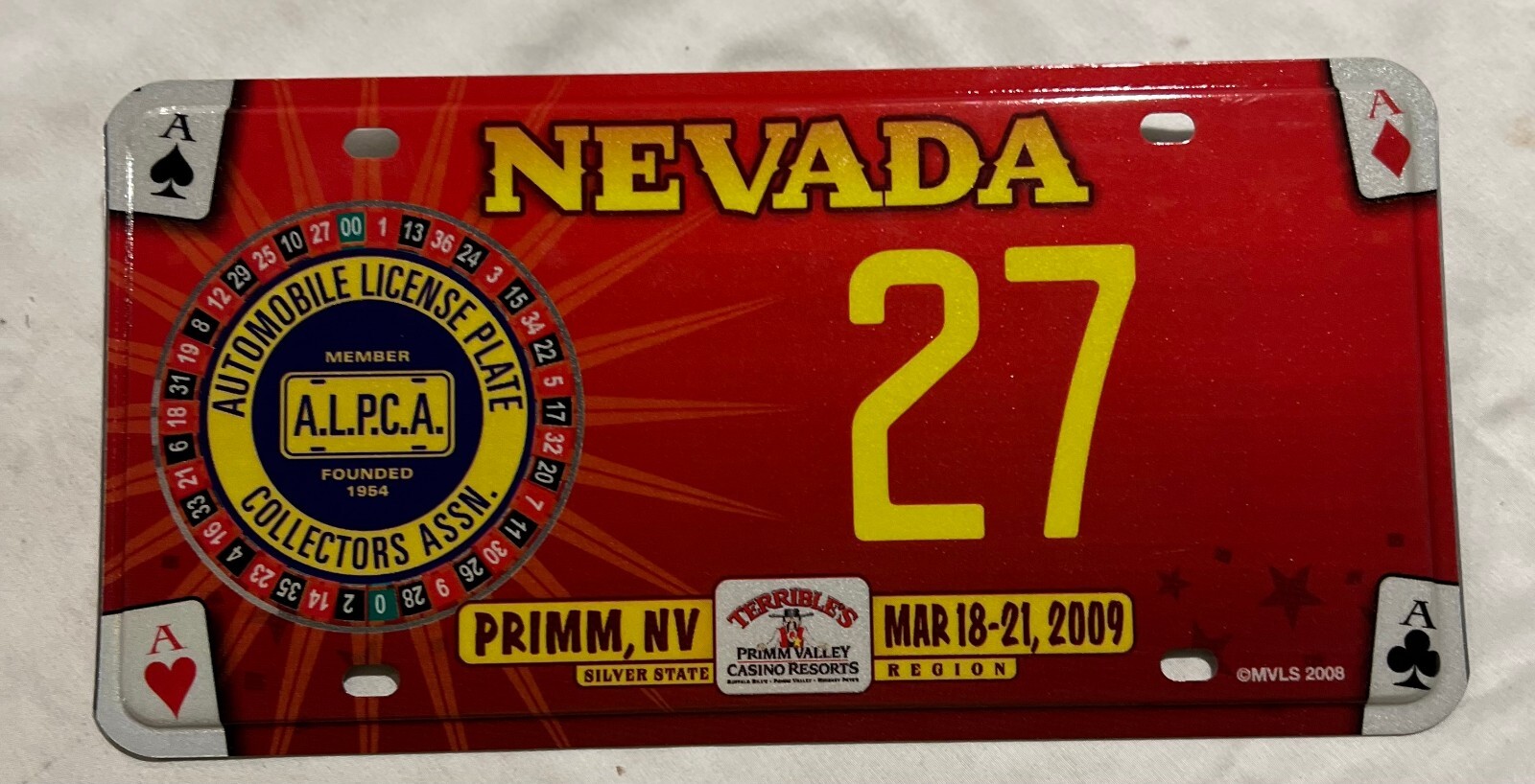 LICENSE PLATE NEVADA COLLECTOR PLATE ALPCA 27 PRIMM | eBay