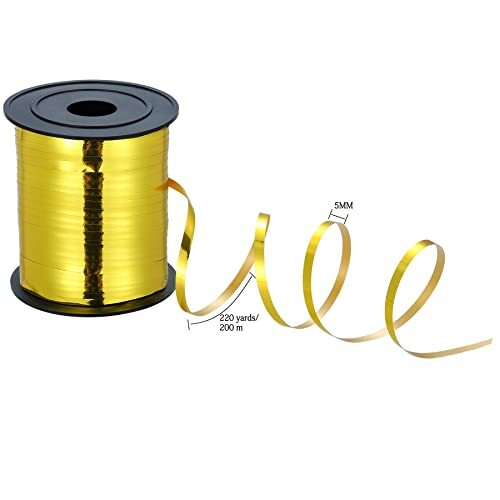 880 Yards Christmas Curling Ribbon Metallic Gold Silver Red Green Shiny ...