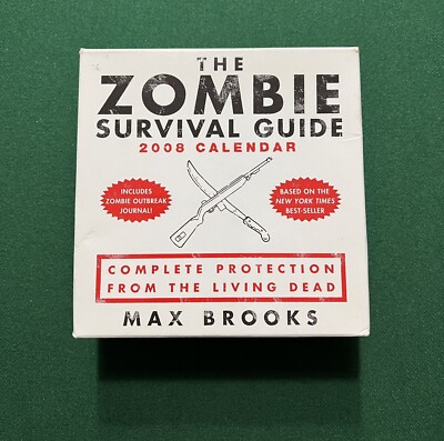 The Zombie Survival Guide 2008 Calendar By Max Brooks OOP Desk/Daily ...