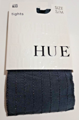 NWT HUE Gray Dashed Pinstripe Control Top Tights Size S/M fits 120-170 ...