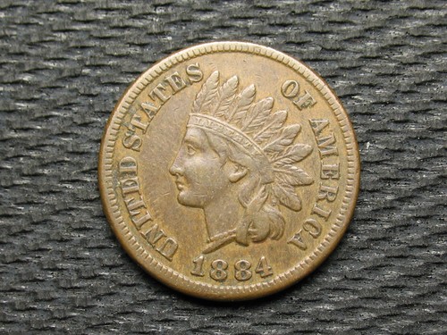 🔥 COIN SALE!! XF 1884 INDIAN HEAD CENT PENNY w/DIAMONDS & FULL LIBERTY ...