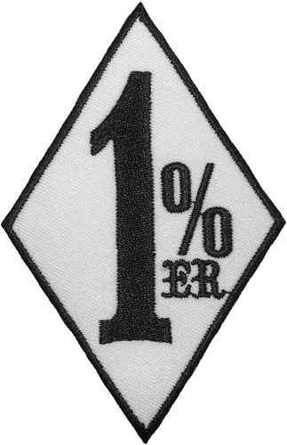 ONE PERCENTER 1% 1er 1% Biker Rider Outlaw Club Motorcycles Sew Iron on ...