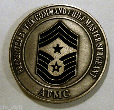 Air Force Materiel Command Challenge Coin presented by the Cmd Chief ...