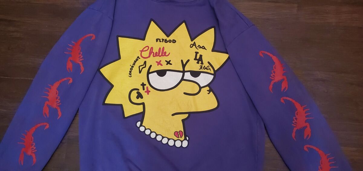 Westside Gunn Fashion Rebels Lisa Simpson XL Purple Hoodie Westside Gunn Fashion Rebels Lisa Simpson XL Purple Hoodie
