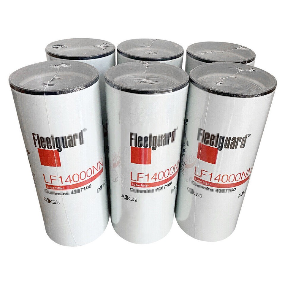 6 Pack Fleetguard LF14000NN Oil Filter For Cummins ISX 4367100 Free ...