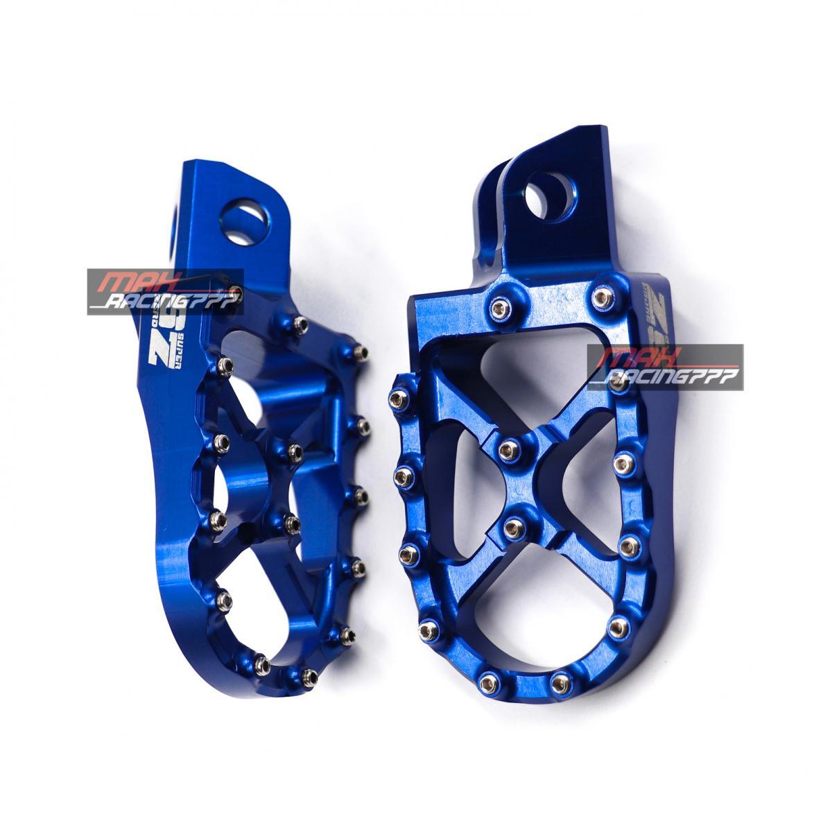 Foot Pegs Bike Footpegs Tread Step Rest Pedals Blue Fit Kawasaki ...