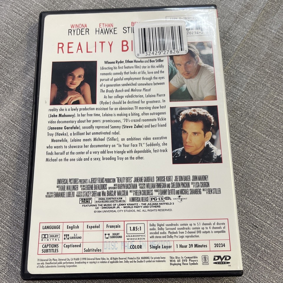 Reality Bites (DVD, 1998, Widescreen) - Previously Rented 25192023422| eBay