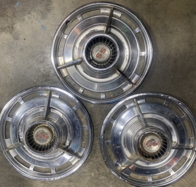 14” SS Wheel Cover Hub Caps Impala Chevy II Camaro Nova 1963 1964 1965 ...